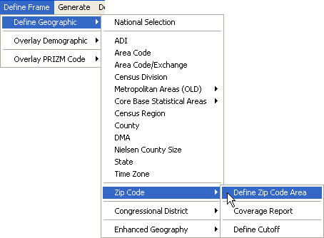 Defining a Sampling Frame by ZIP Codes